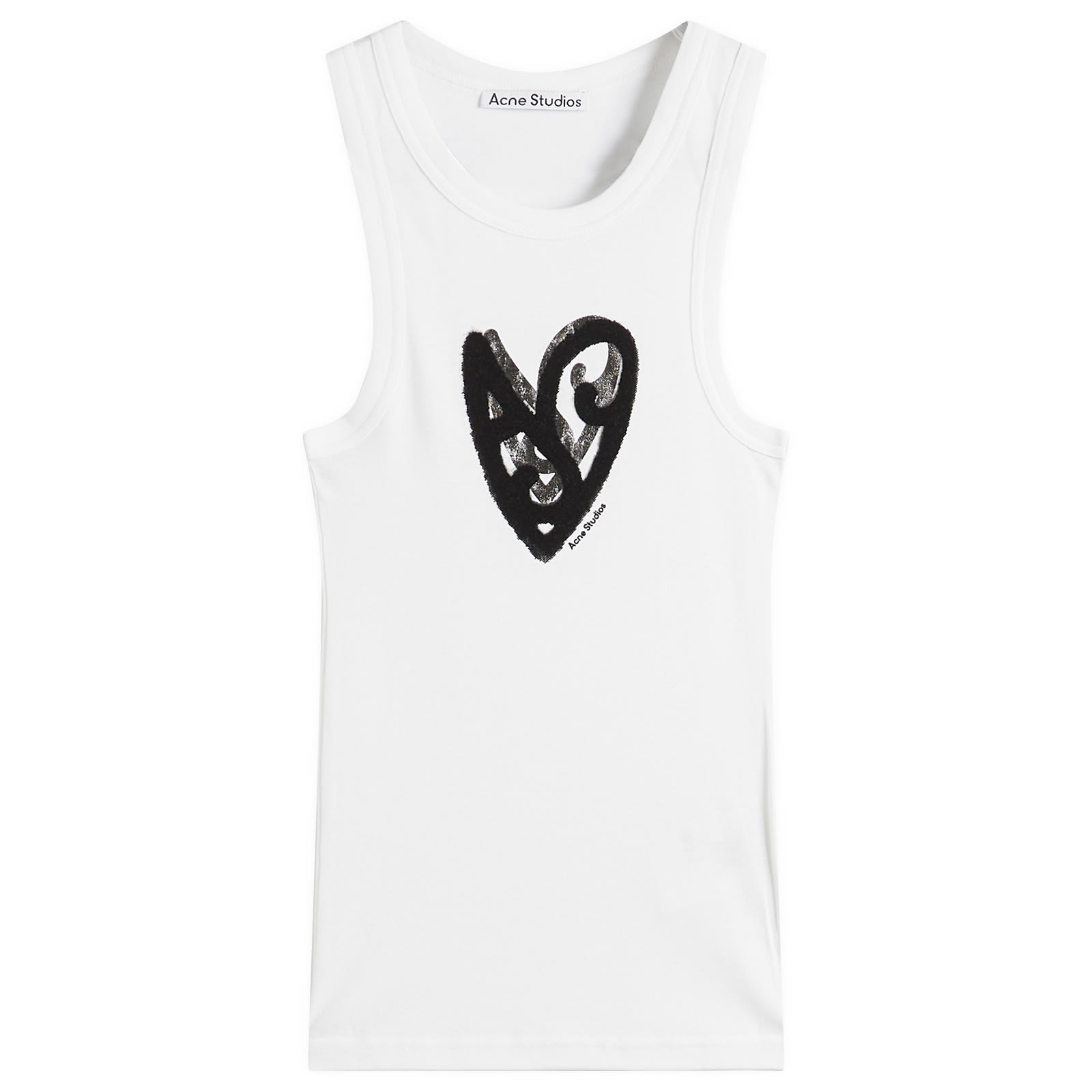ACNE STUDIOS Sleeveless T-Shirt with 'AS' Heart Logo